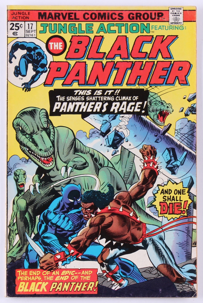 1975 "Jungle Action" Issue #17 Marvel Comic Book Featuring Black ...