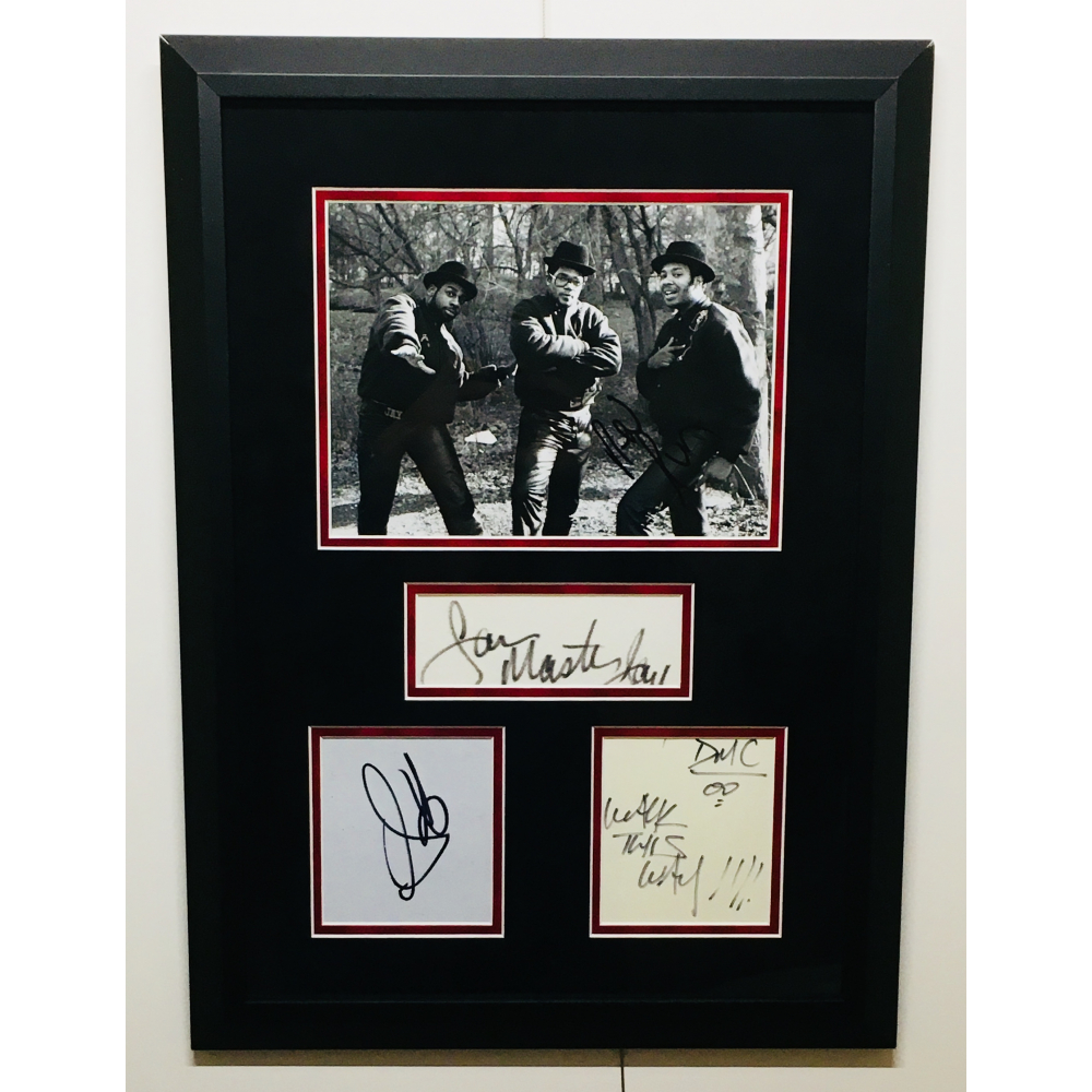 Run DMC 16x20 Custom Framed Cut Display Signed by (4) with Joseph ...