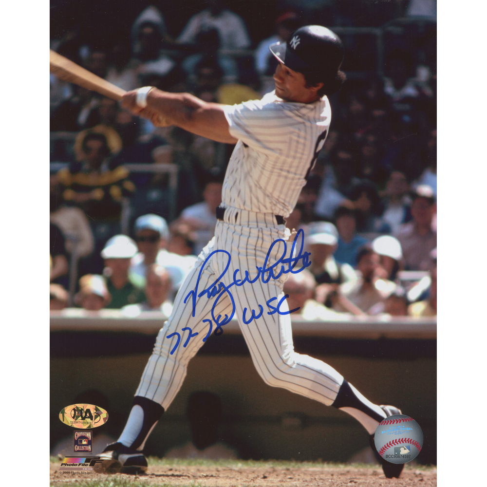 Roy White Signed Yankees 8x10 Photo Inscribed "77-78 WSC" (MAB ...