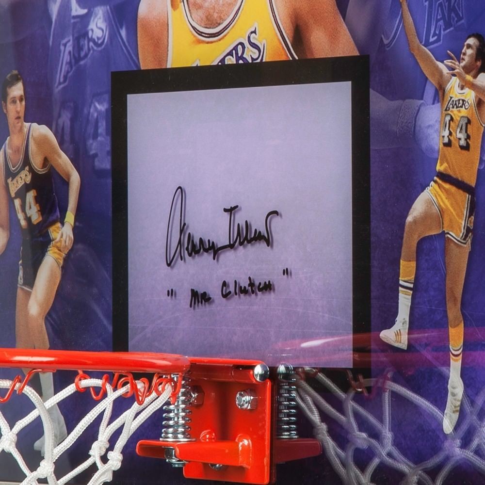 Jerry West Signed LE "Mr. Clutch" 30.5x18.5 Acrylic Backboard Display ...