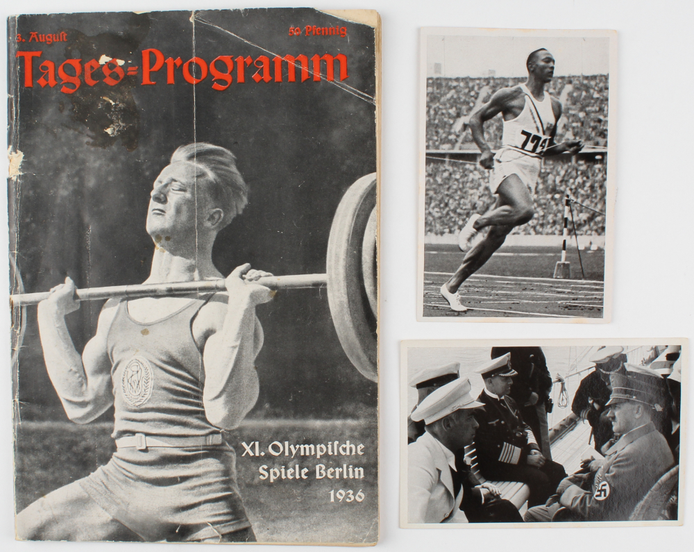 Lot Of (3) 1936 Berlin Olympics Items With (1) 1936 Reemstma Olympia ...