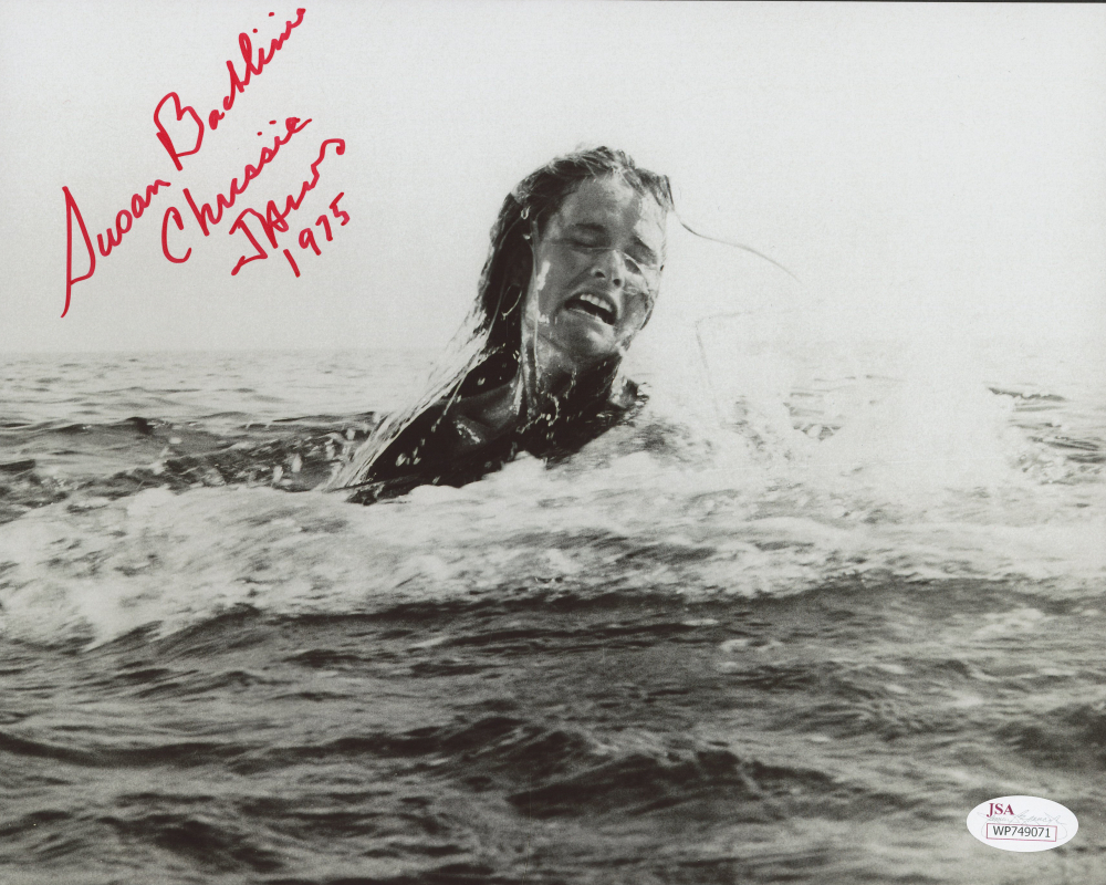Susan Backlinie Signed "Jaws" 8x10 Photo Inscribed "Chrissie Jaws 1975 ...