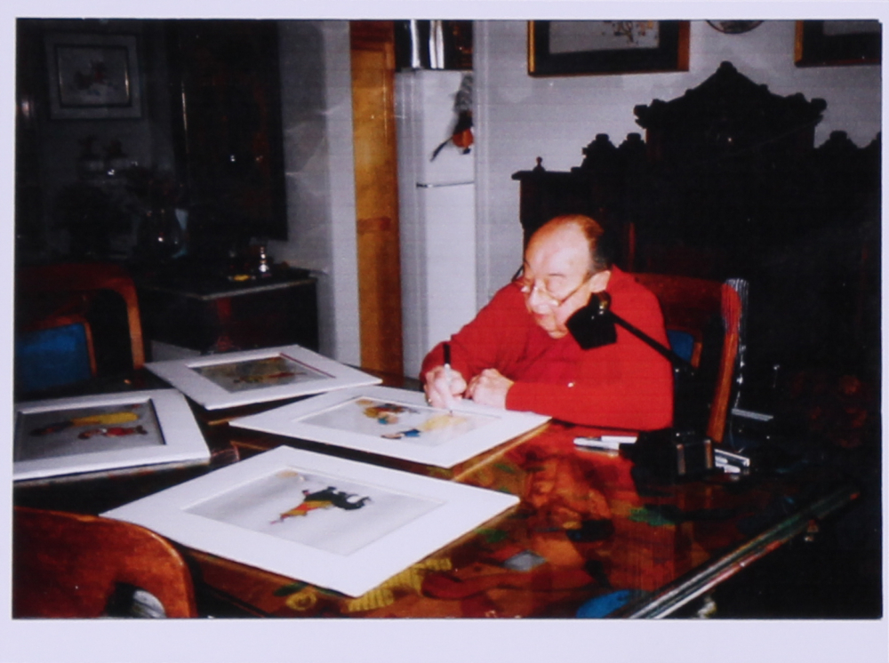 Marc Davis Signed Walt Disney Mickey Mouse & Pluto "The Pointer" 12 ...