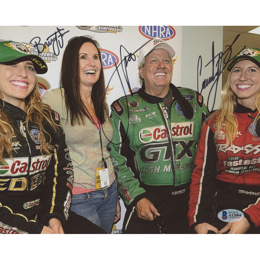 John Force, Courtney Force & Brittany Force Signed NHRA 8x10 Photo ...