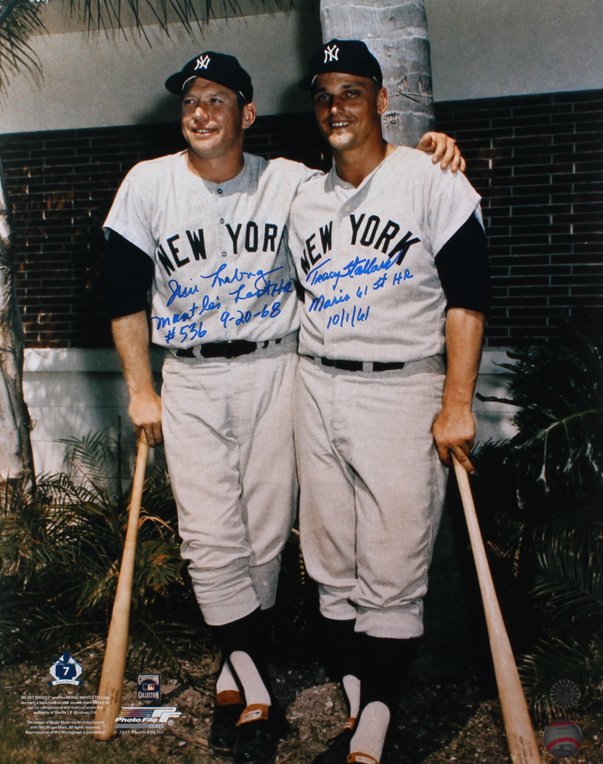 Tracy Stallard & Jim Lonborg Signed "Roger Maris & Mickey Mantle" 16x20 ...