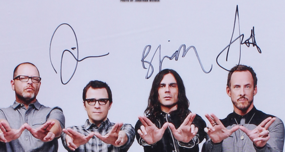 Weezer 11x17 Poster Print Signed by Brian Bell, Scott Shriner, Rivers ...