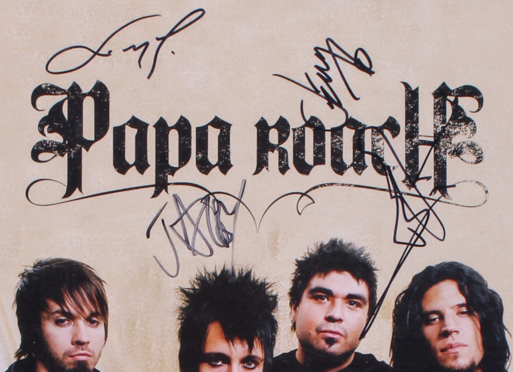Papa Roach 11x17 Poster Print Signed by Jacoby Shaddix, Jerry Horton ...