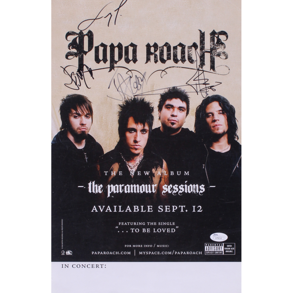 Papa Roach 11x17 Poster Print Signed by Jacoby Shaddix, Jerry Horton ...