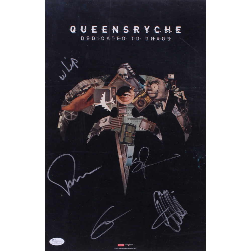 Queensryche "Dedicated to Chaos" 11x17 Poster Print Signed by (5 ...