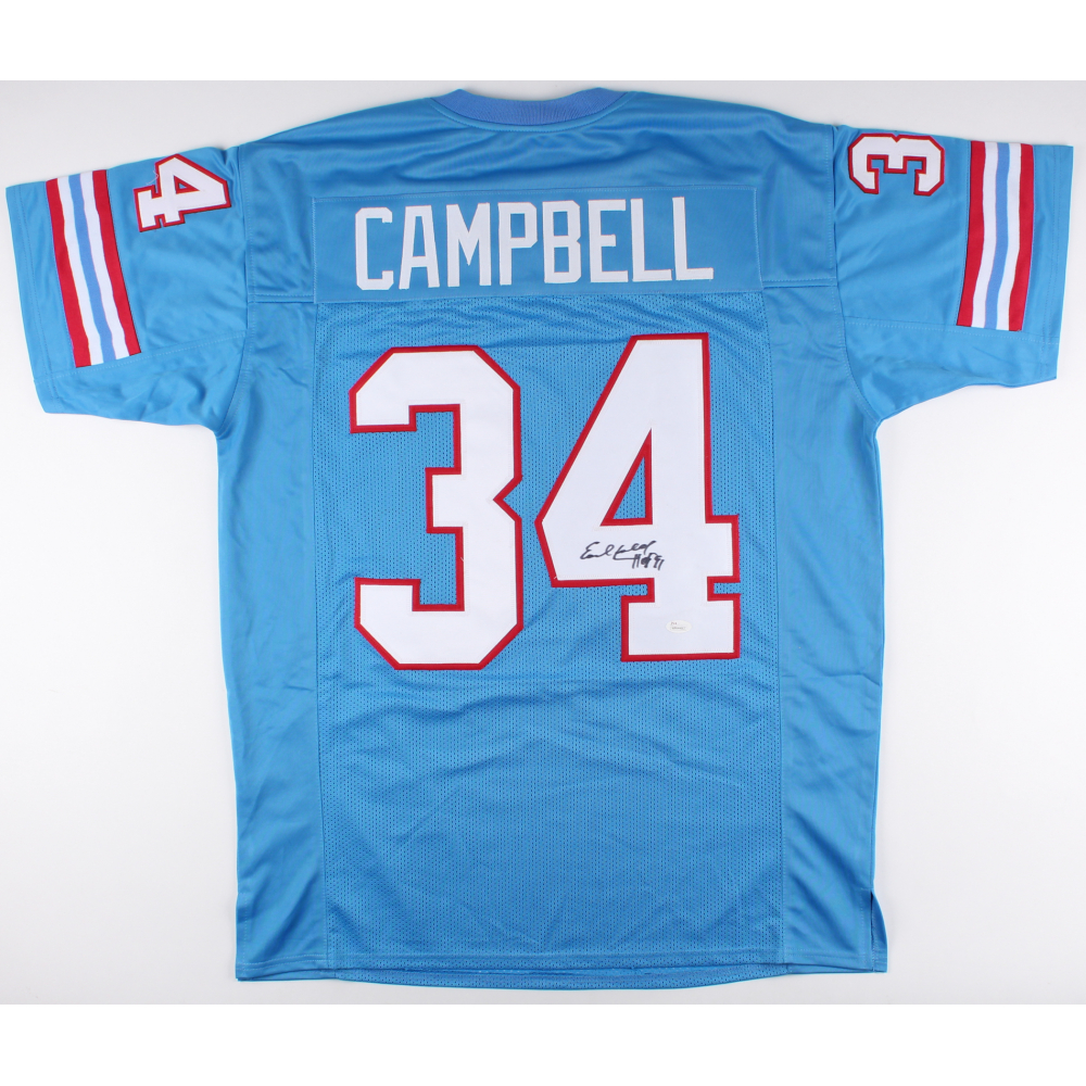 Earl Campbell Signed Oilers Jersey Inscribed "HOF 91" (JSA COA ...