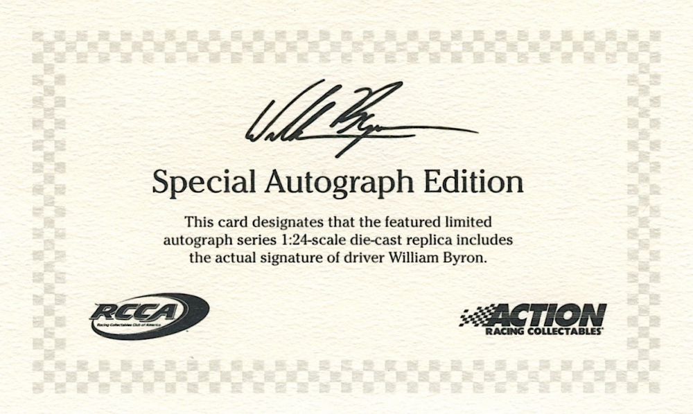 William Byron Signed 2017 NASCAR #9 Axalta - Daytona Win - Raced ...
