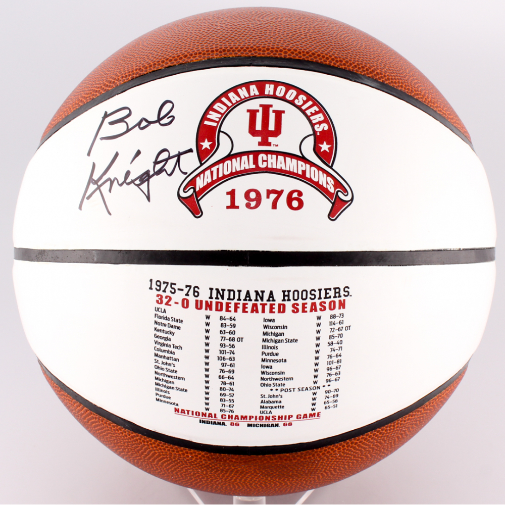 Bobby Knight Signed Indiana Hoosiers Logo Basketball (JSA COA ...