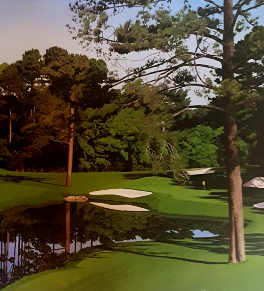 Danny Day Signed 1995 The Masters "The 16th at Augusta" Golf Course ...