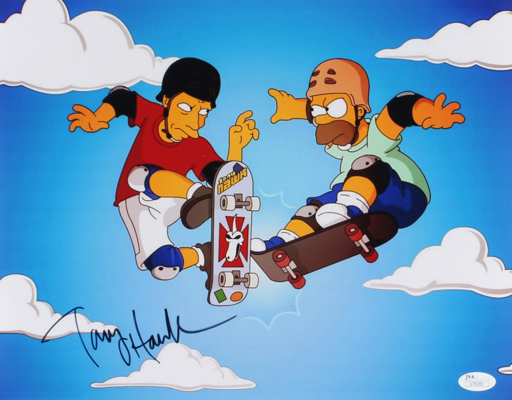 Tony Hawk Signed "The Simpsons" 11x14 Photo (JSA COA) | Pristine Auction