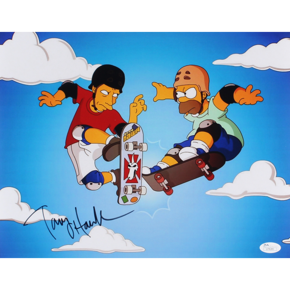 Tony Hawk Signed "The Simpsons" 11x14 Photo (JSA COA) | Pristine Auction