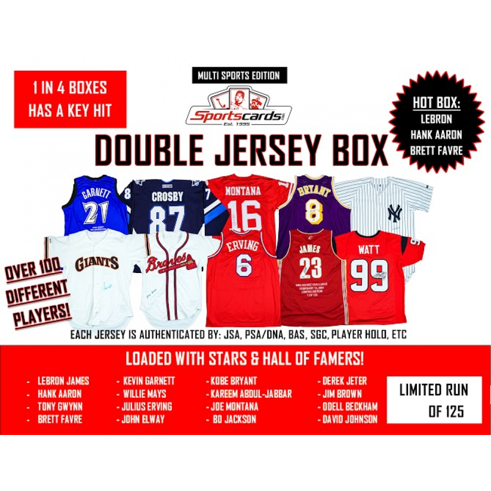 "Double Jersey Box"- Sportscards.com Multi-sport Mystery Signed Jersey ...