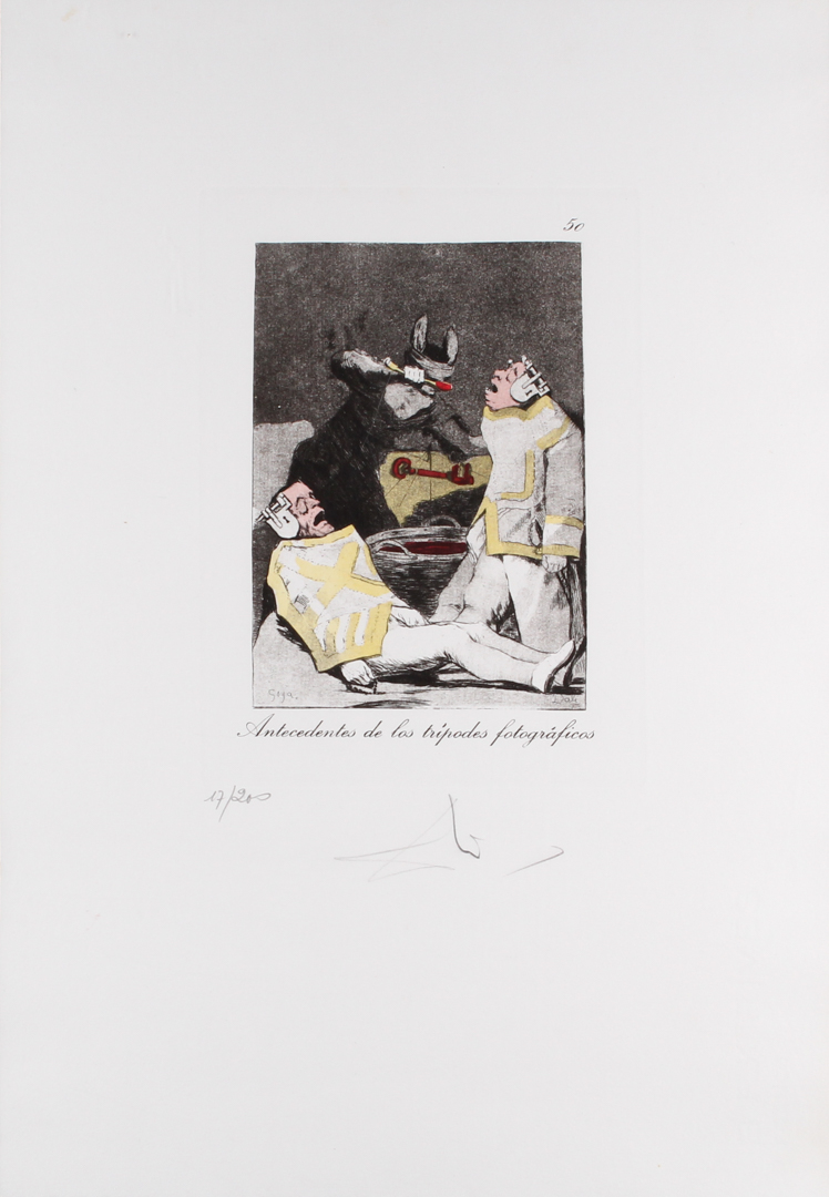 Salvador Dali Signed "Les Caprices de Goya" Plate 50 12.25x17.5 Limited ...
