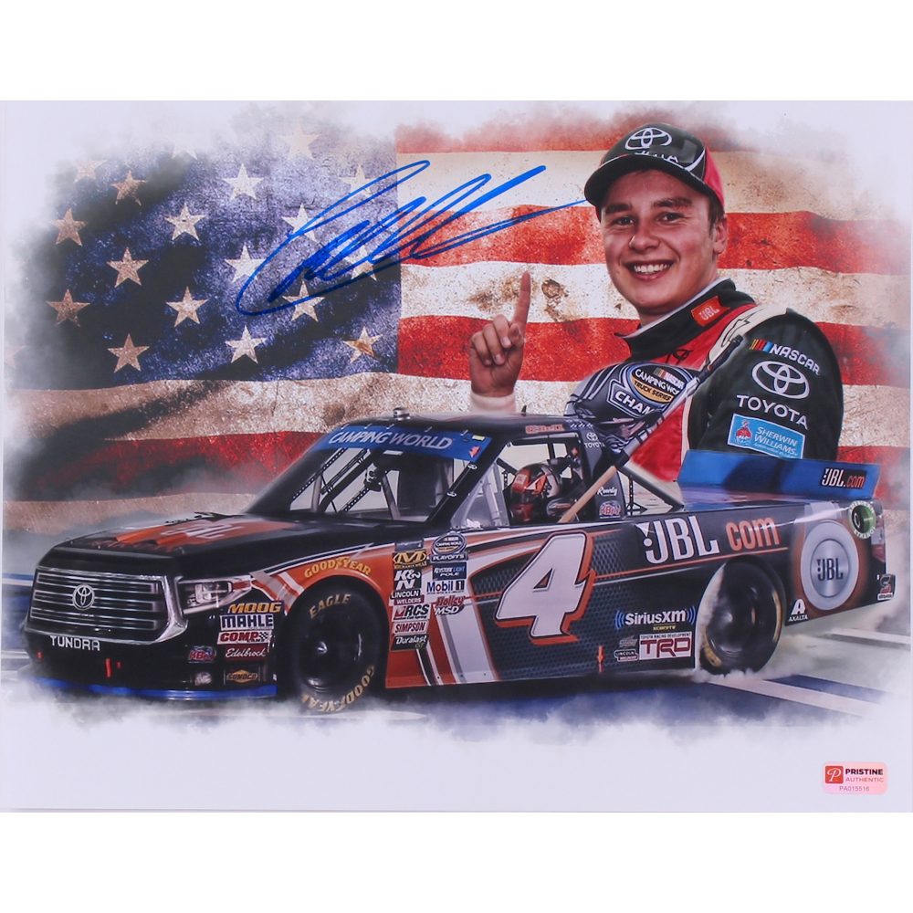 Christopher Bell Signed NASCAR Championship Celebration 11x14 Photo (PA ...