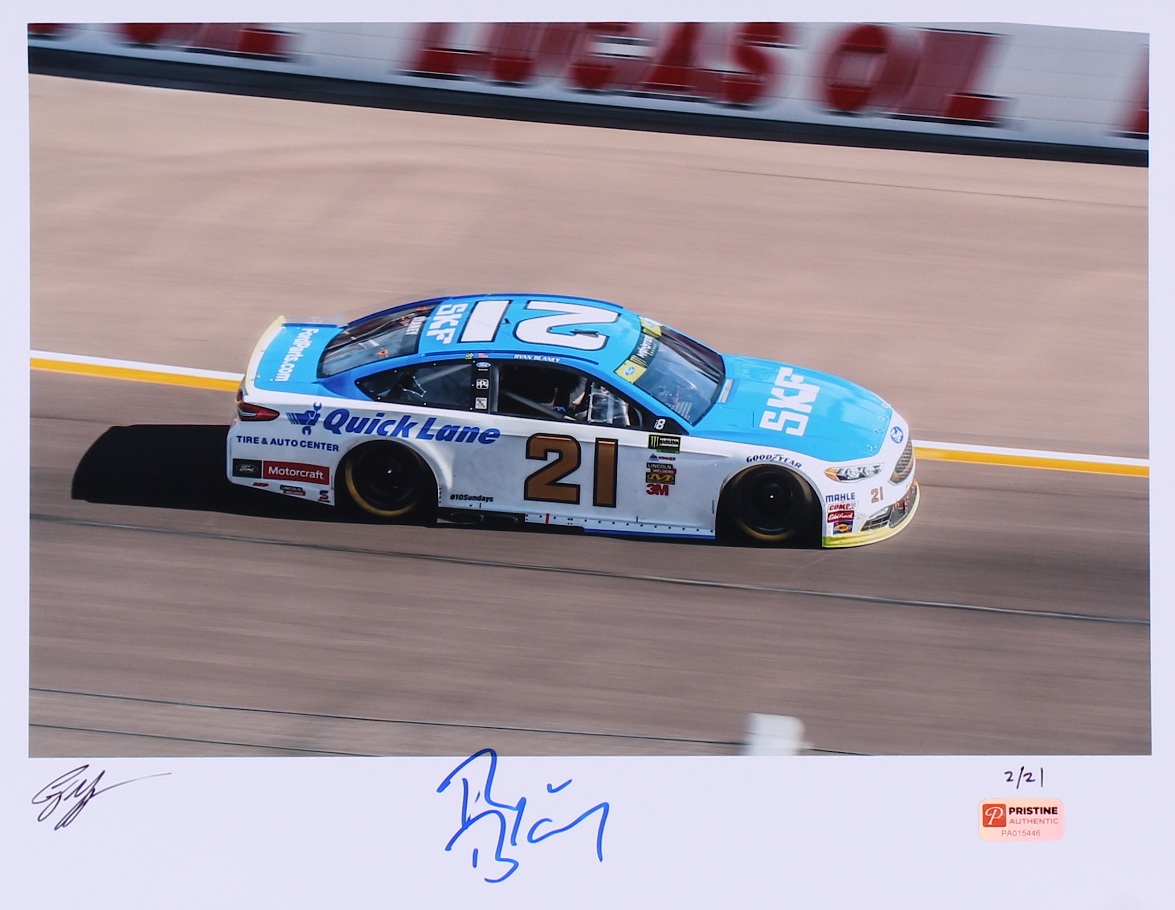 Ryan Blaney Signed Limited Edition NASCAR 11x14 Photo #/21 (PA COA ...