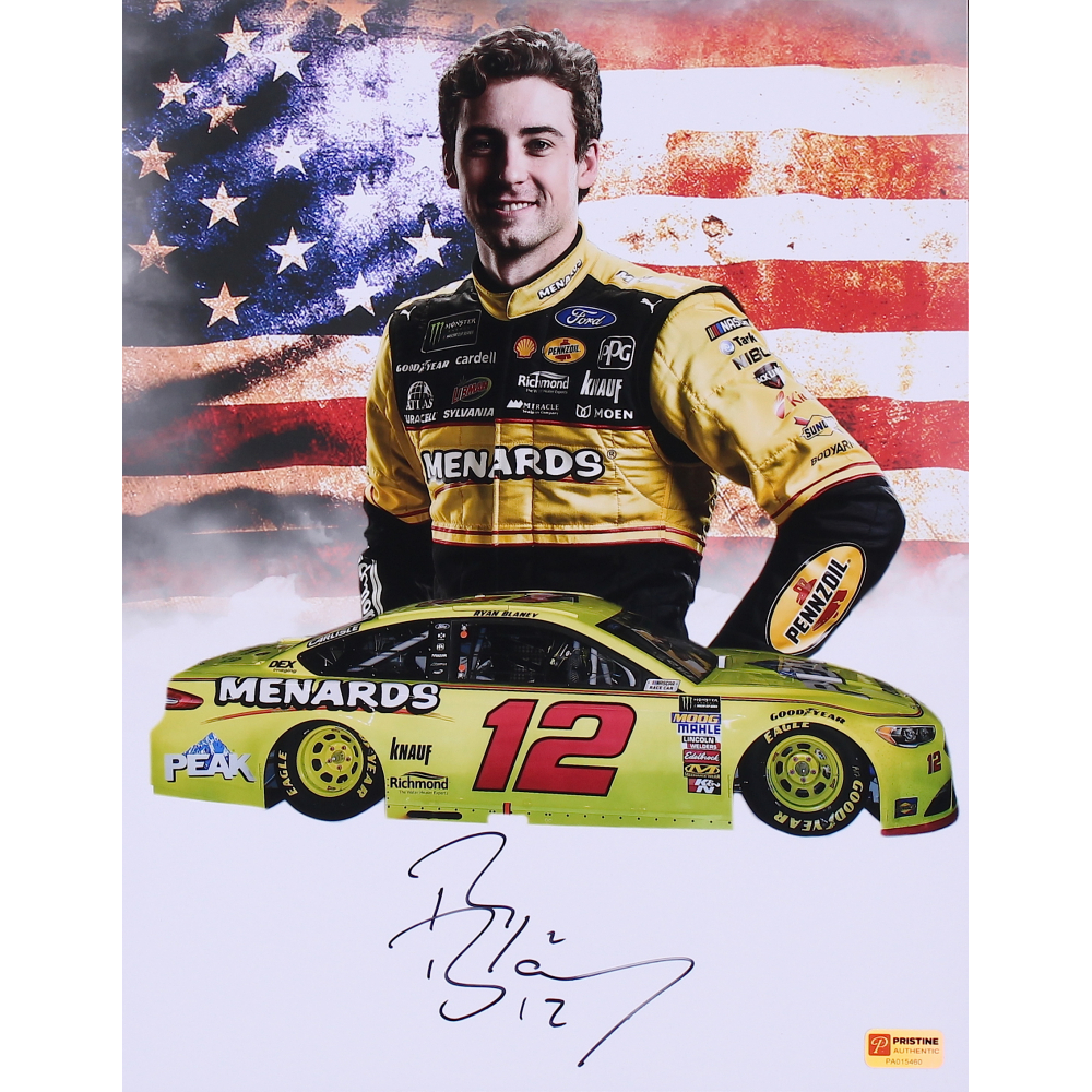 Ryan Blaney Signed 2018 NASCAR 11x14 Photo (PA COA) | Pristine Auction