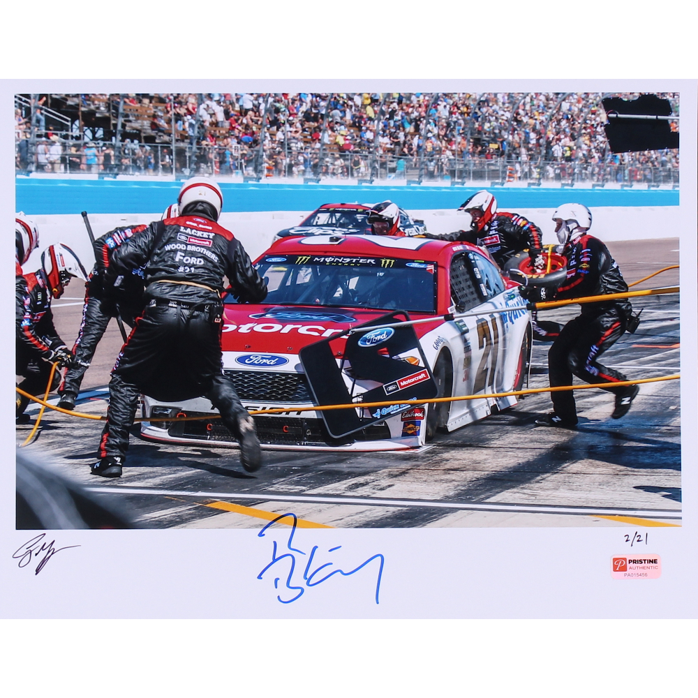Ryan Blaney Signed Limited Edition NASCAR 11x14 Photo #/21 (PA COA ...