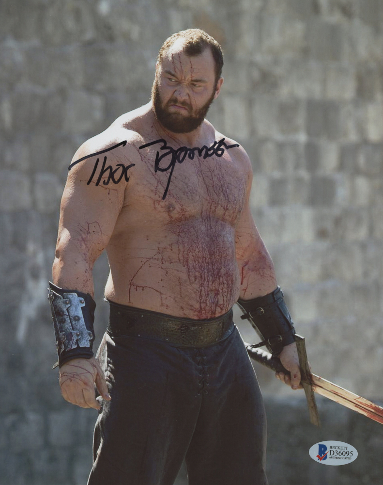 Thor Bjornsson Signed "Game of Thrones" 8x10 Photo (Beckett COA ...