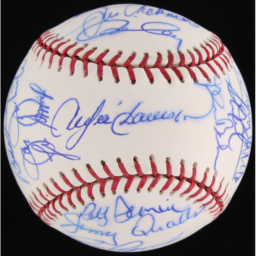 Signed Wrigley Field OML Logo Baseball With (27) Gary Matthews, Ernie ...