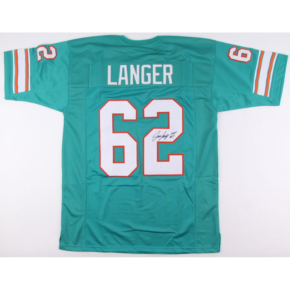 Jim Langer Signed Dolphins Jersey Inscribed "HOF '87" (JSA COA ...