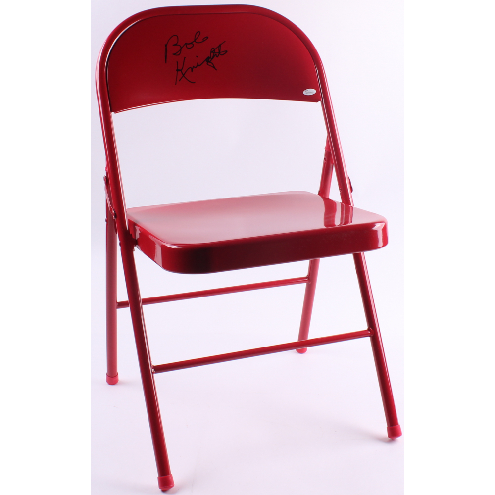 Bobby Knight Signed Metal Folding Chair (JSA COA) | Pristine Auction