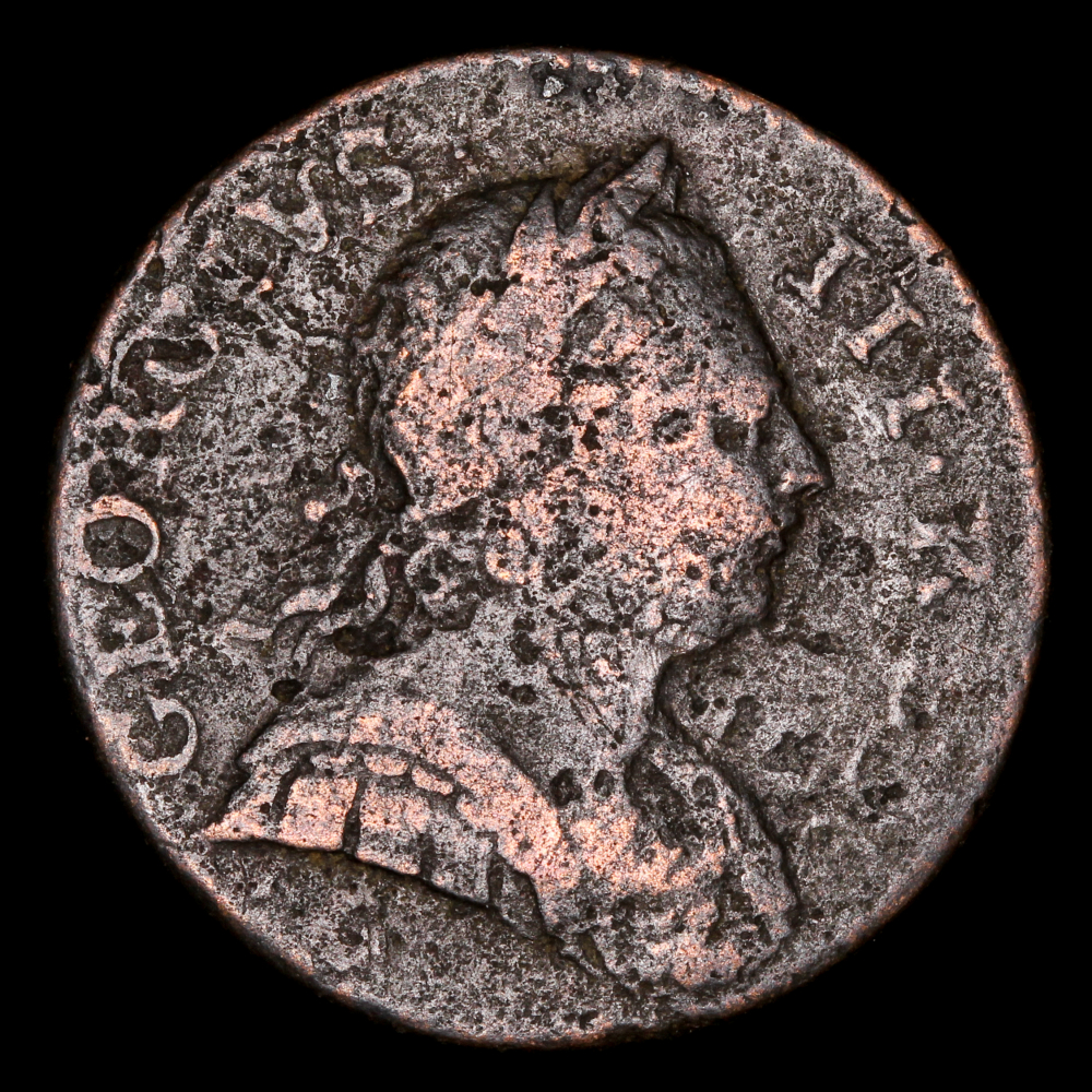 1773 GEORGIVS III REX. Colonial Half-Penny | Pristine Auction