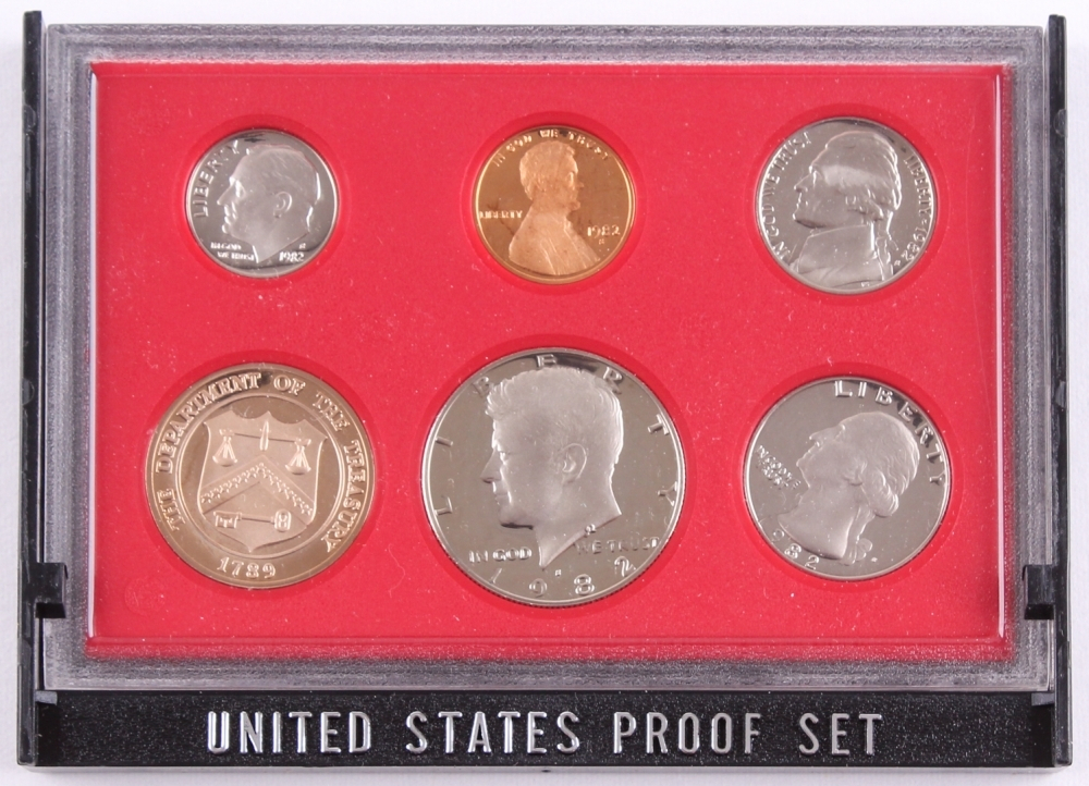 1982 United States Proof Set with (6) Coins | Pristine Auction