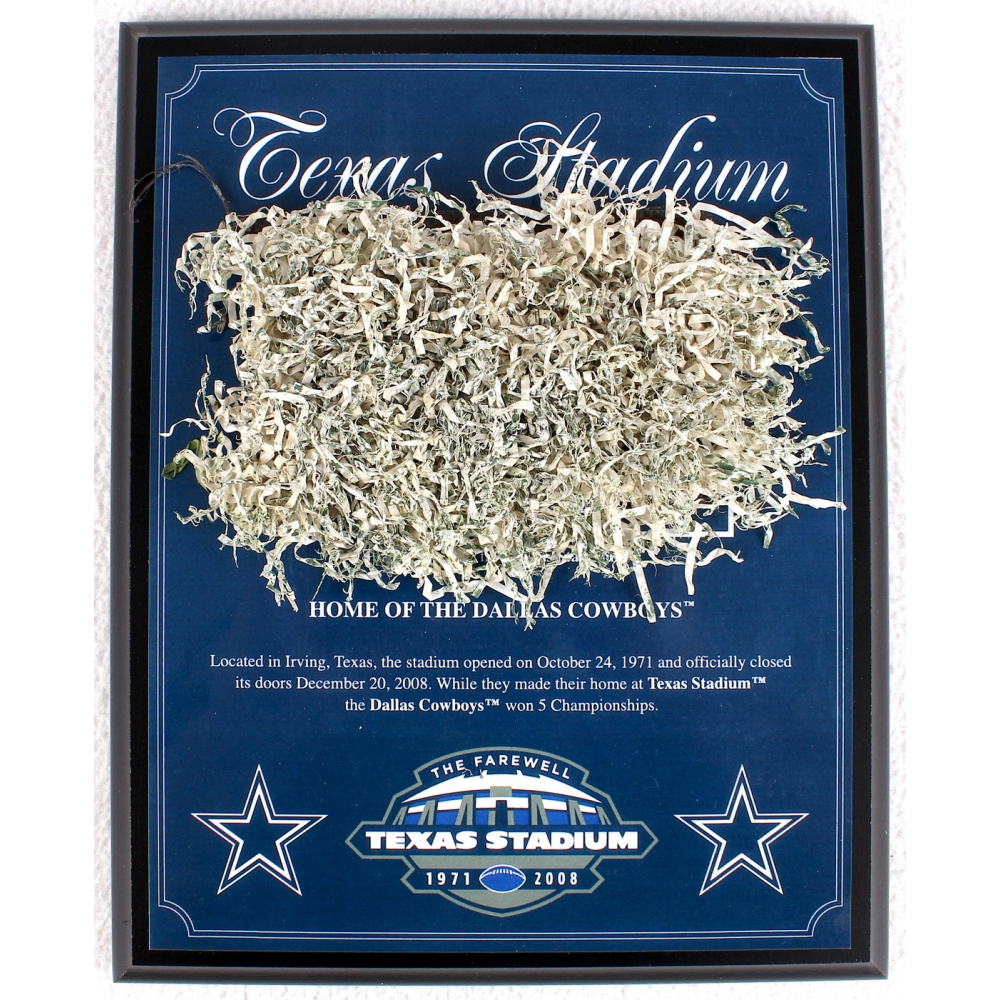 Dallas Cowboys Texas Stadium Final Season 8x10 Plaque with Game-Used ...