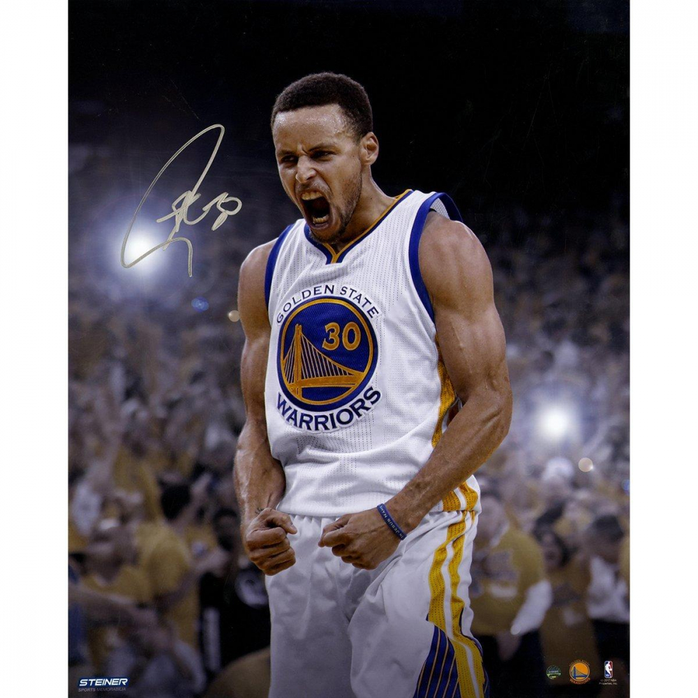 Stephen Curry Signed Warriors 16x20 Photo (Steiner COA) | Pristine Auction