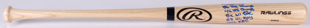 Darryl Strawberry Signed Rawlings Baseball Bat with (5) Stat ...