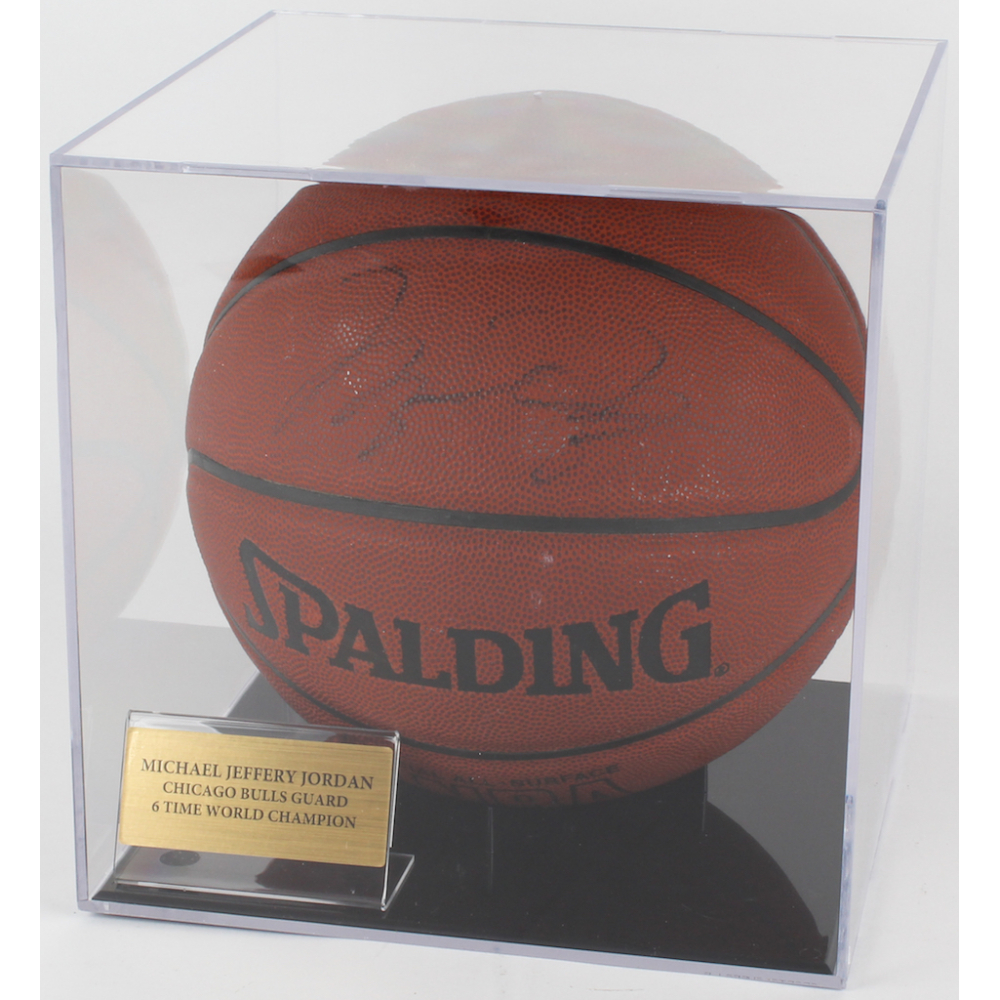 Michael Jordan Signed Basketball with High Quality Display Case (PSA ...