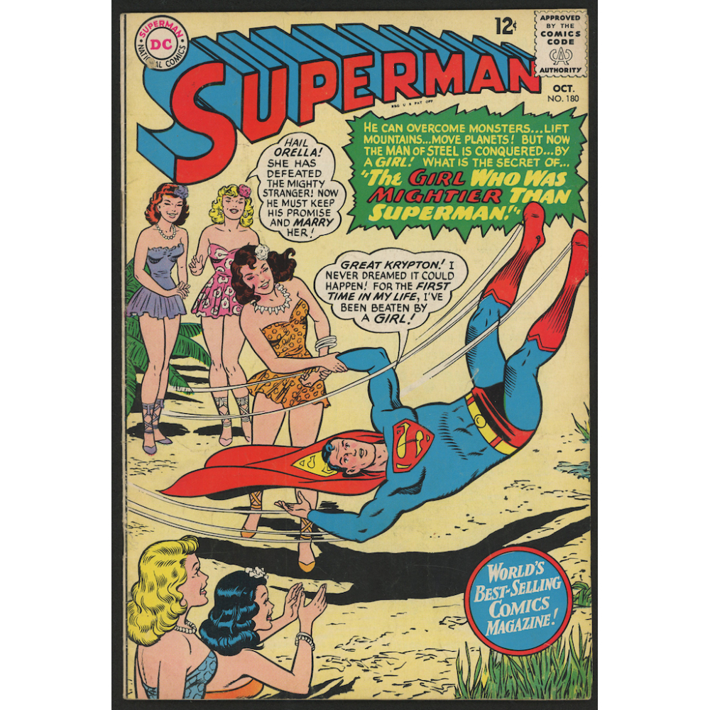 Vintage 1965 "Superman" Issue #180 DC Comic Book | Pristine Auction
