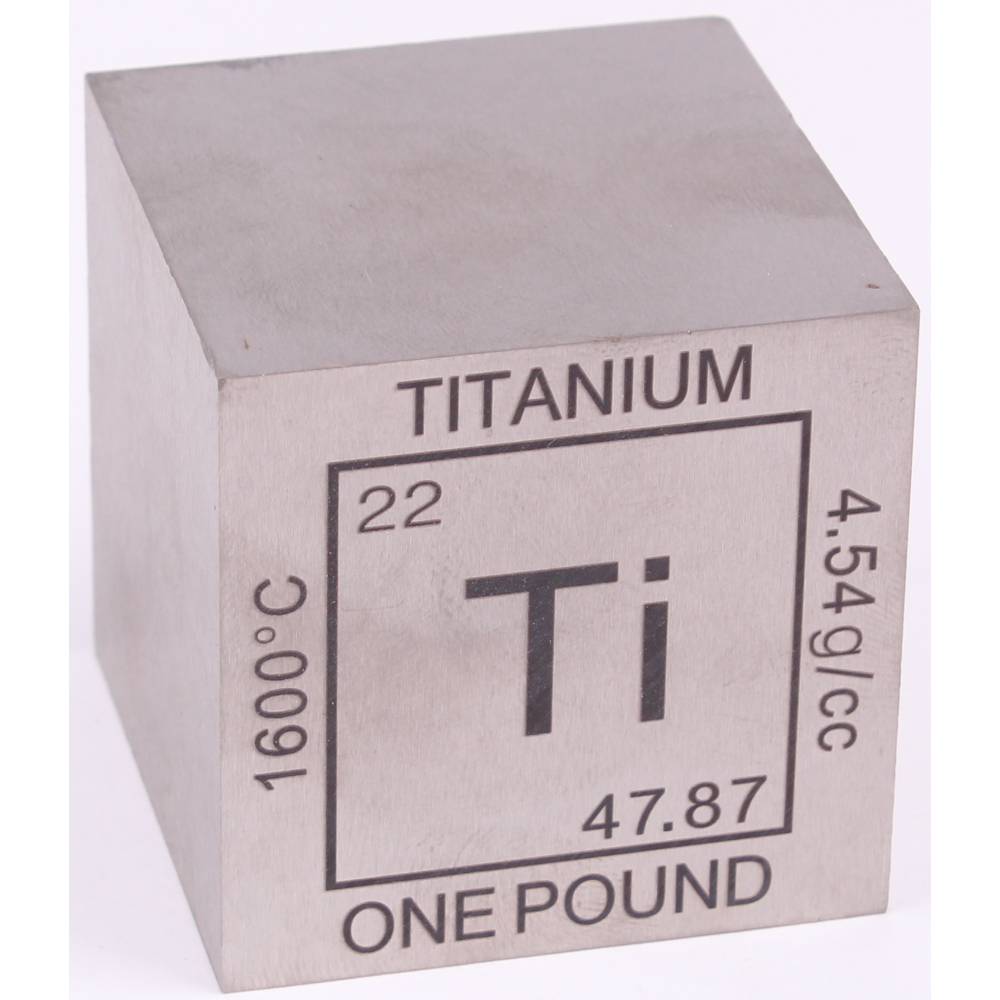 One Pound Titanium Bullion Cube | Pristine Auction