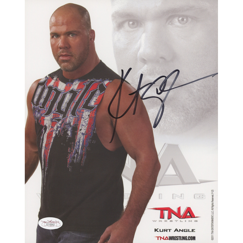 Kurt Angle Signed WWE 8x10 Photo (JSA COA) | Pristine Auction