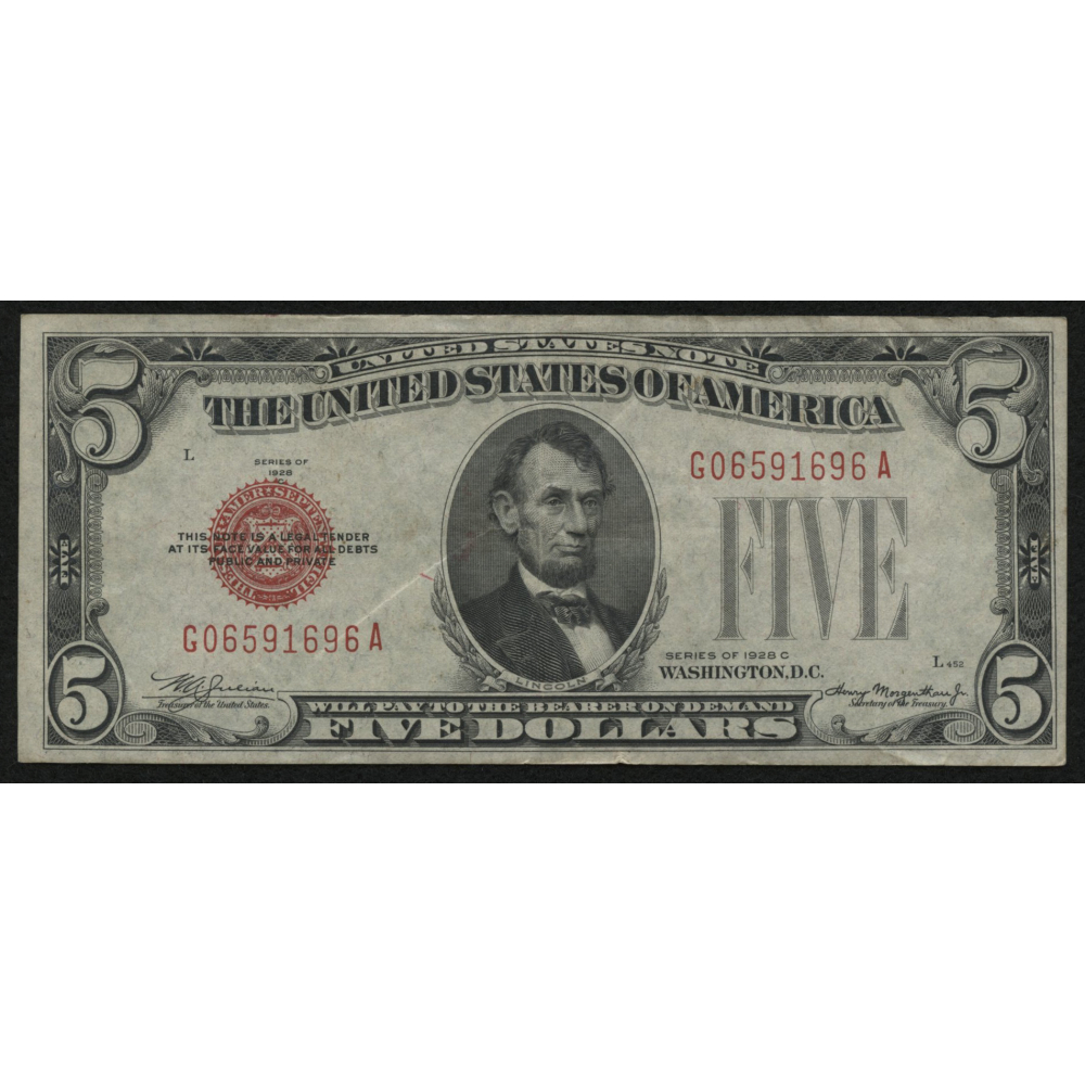 1928-C $5 Five Dollars United States Bank Note | Pristine Auction