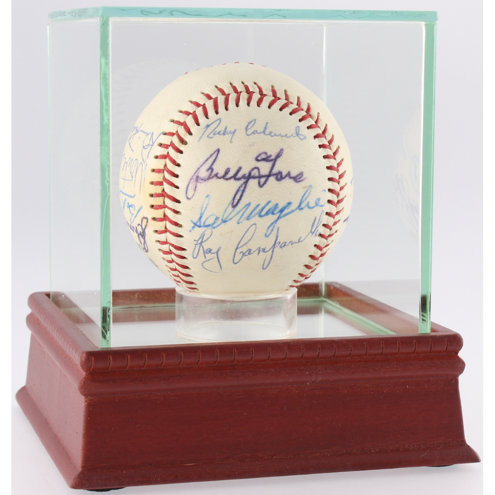 Old Timers New York Yankees Logo Baseball Signed by (14) with Rocky ...