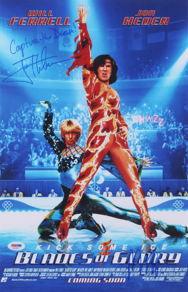 Will Ferrell & Jon Heder Signed "Blades of Glory" 11x17 Photo Inscribed ...