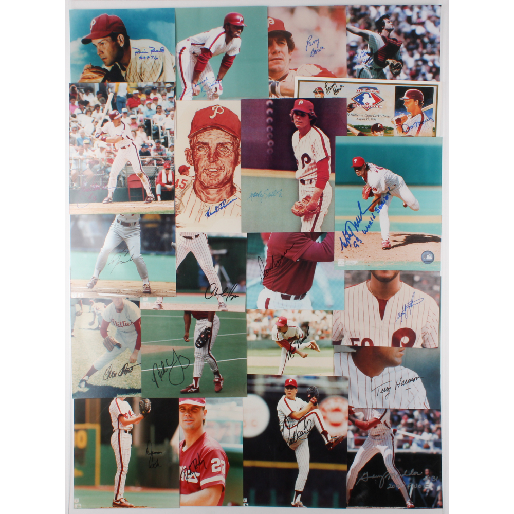 Lot of (21) Philadelphia Phillies 8x10 Photos Signed by Robin Roberts ...