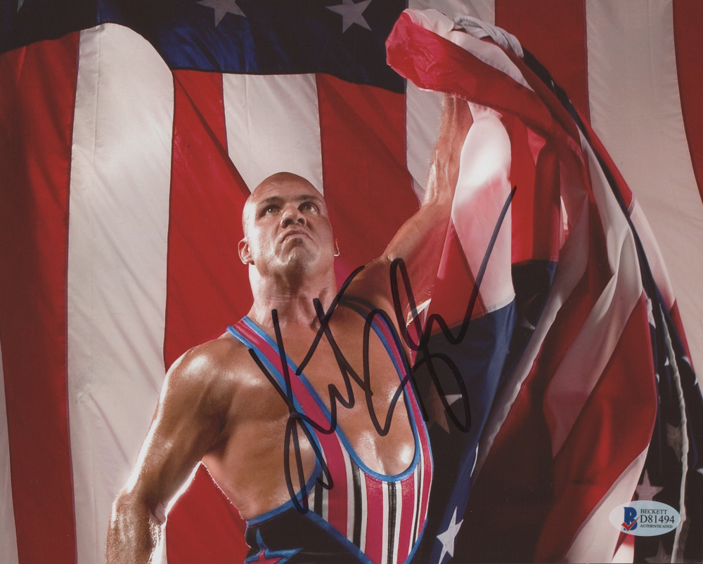 Kurt Angle Signed WWE 8x10 Photo (Beckett COA) | Pristine Auction