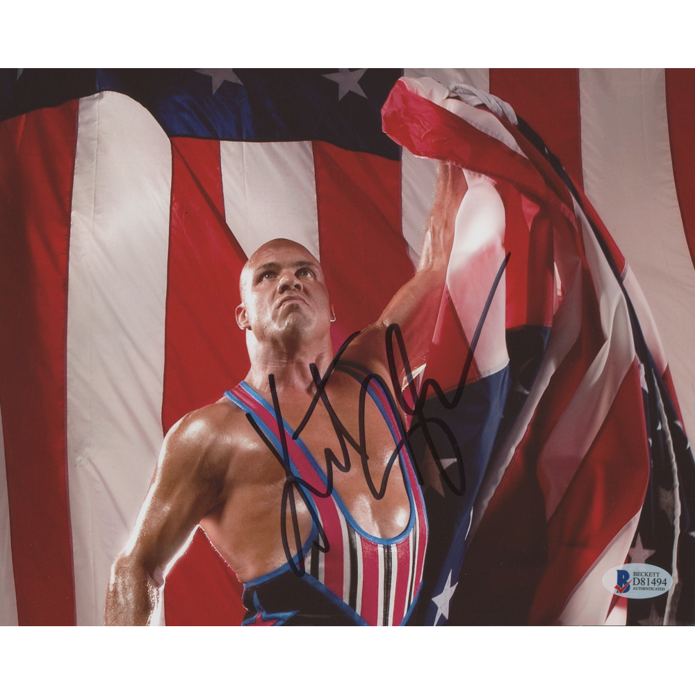 Kurt Angle Signed WWE 8x10 Photo (Beckett COA) | Pristine Auction
