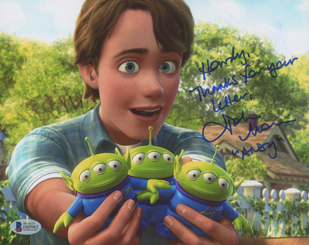 John Morris Signed "Toy Story" 8x10 Photo Inscribed "Howdy, Thanks For ...
