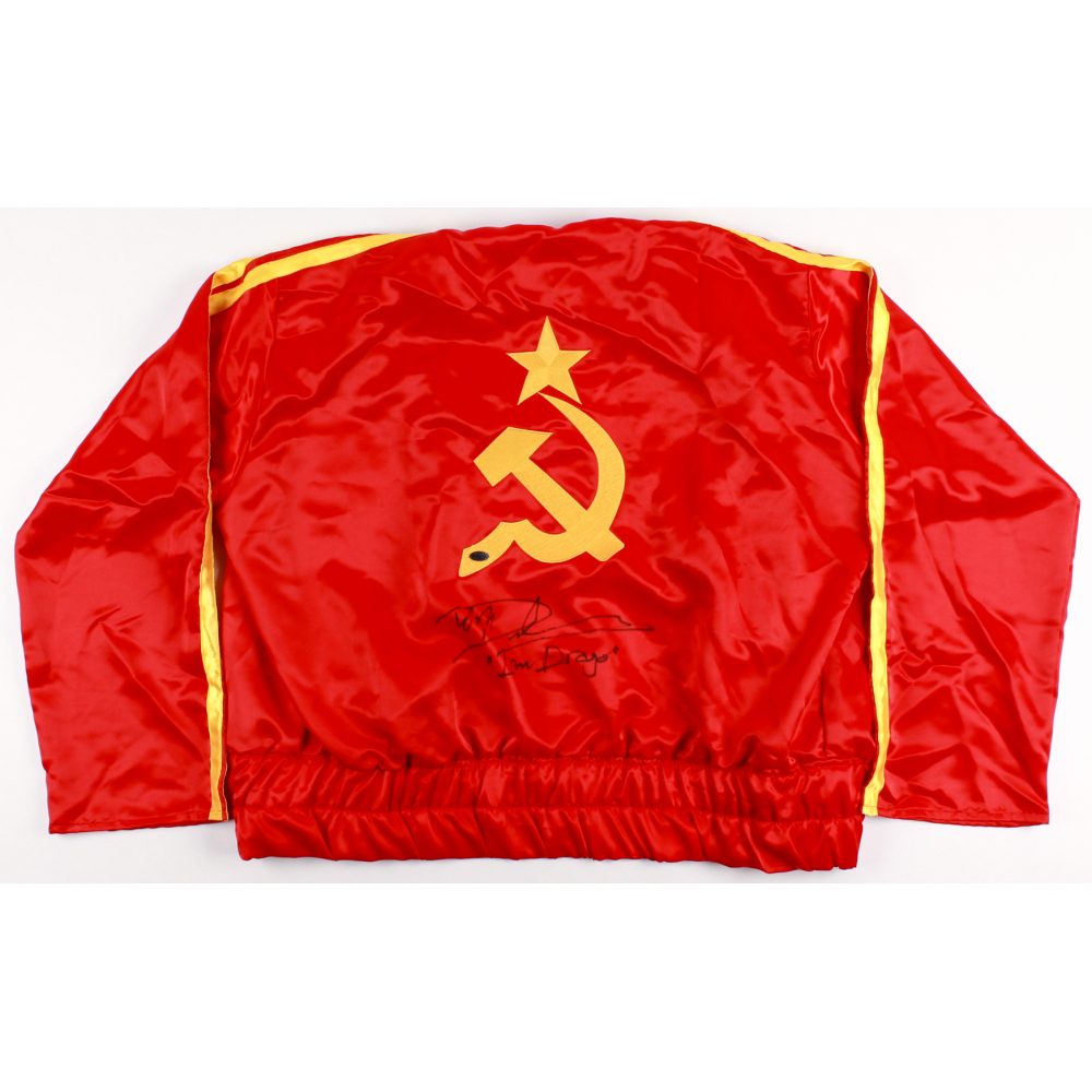 Dolph Lundgren Signed Russian Boxing Jacket Inscribed "Ivan Drago ...