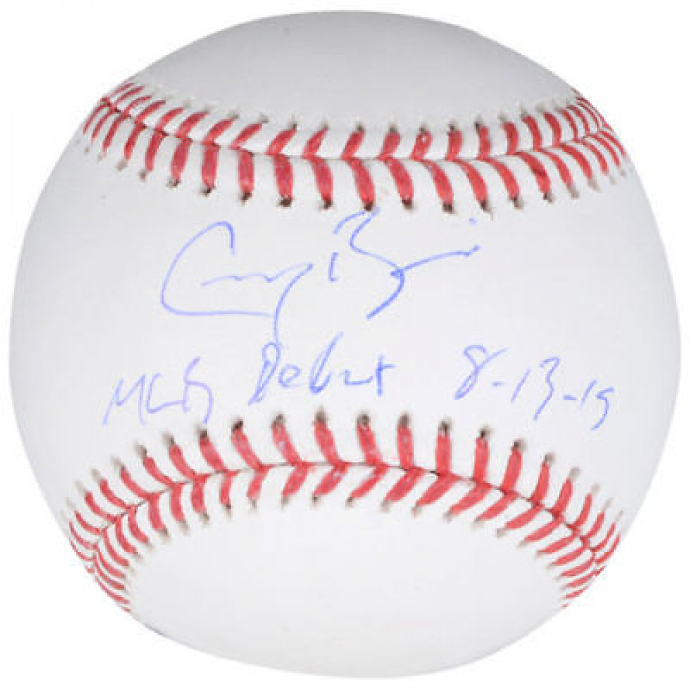 Greg Bird Signed OML Baseball Inscribed "MLB Debut 8-13-15" (Fanatics ...