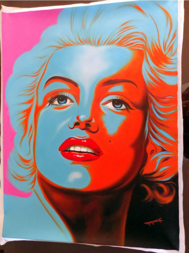 Hector Monroy Signed "Marilyn" 33.5x25.5 Original Oil Painting on ...