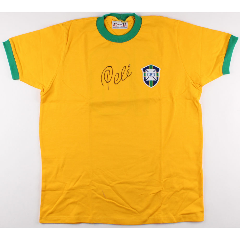Pele Signed Team Brazil Jersey (PSA COA) | Pristine Auction