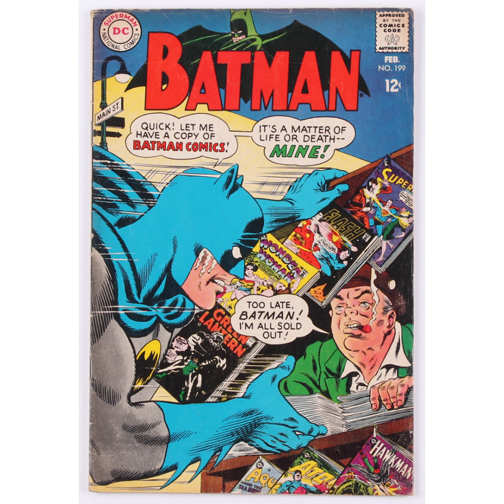 Vintage Original 1967 "Batman" Issue #199 DC Comic Book | Pristine Auction